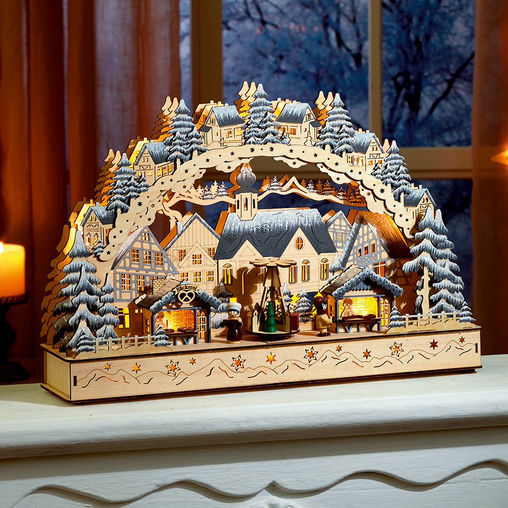 Arche lumineuse « marché de Noël » | EUROtops.fr
