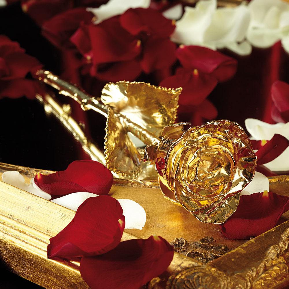 Commander en toute simplicité Rose dorée à l’or fin chez EUROtops